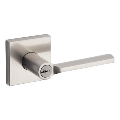 Satin Nickel Ladera Lever - Keyed - featuring SmartKey | Kwikset