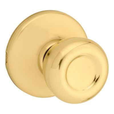 Polished Brass Mobile Home Knob - Hall/Closet | Kwikset