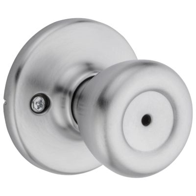 Satin Chrome Mobile Home Knob - Bed/Bath | Kwikset