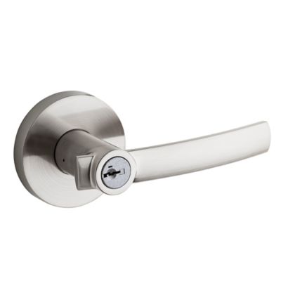 Satin Nickel Ladera Lever - Keyed - featuring SmartKey | Kwikset