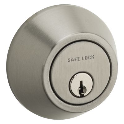 Satin Nickel Deadbolt - Single Cylinder - Safe Lock | Kwikset